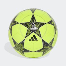 Fu&szlig;ball adidas Performance "UCL CLUB 25/26 LEAGUE STAGE" Gr. 5, solar gelb, schwarz, silber metallic, B&auml;lle, 5, 0,4 g, Champions League, B:22,3cm H:17,3cm T:22cm