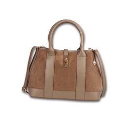 Leder Schultertasche Florence Tasche taupe, dunkelgrau ca. 36cm | Gr.: onesize