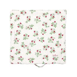 GreenGate Sitzkissen Box Kissen BERRY Wei&szlig; mit Erdbeeren 50x50 | Gr.: onesize