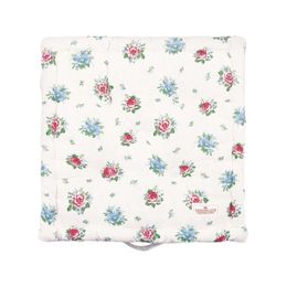 GreenGate Sitzkissen Box Kissen ALIVIA Wei&szlig; mit Blumen 50x50 | Gr.: onesize