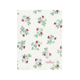 GreenGate Geschirrtuch BERRY Wei&szlig; mit Erdbeeren | Gr.: onesize
