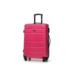Wittchen Medium suitcase and cosmetic case made of textured in Pink | Gr.: onesize