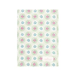 GreenGate Geschirrtuch ELLE PALE GREEN Gr&uuml;n mit Blumen | Gr.: onesize