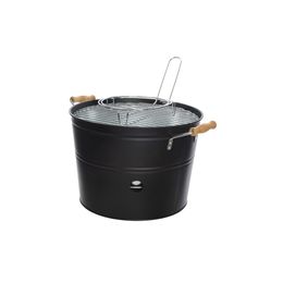 GAUMENKICK Mini Eimergrill Holzkohlegrill Metall H: 24cm in schwarz | Gr.: onesize