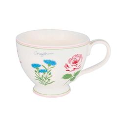 GreenGate Teetasse AGNES Wei&szlig; mit Blumen | Gr.: onesize