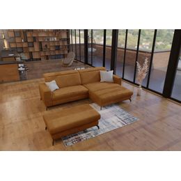Sit & More Ecksofa SIT & MORE "Bolero L-Form", gelb (mustard), B:290cm H:88cm T:178cm, 100% Polyester, Sofas, Ecksofa