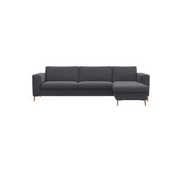 Ecksofa FLEXLUX "Fiore, super Sitzkomfort durch Kaltschaum im Sitz, L-Form", grau (dervit grau), B:262cm H:85cm T:92cm, 100% Polyester, Sofas, Ecksofa, breite Armlehnen, Kaltschaum, F&uuml;&szlig;e Alu+ Eiche