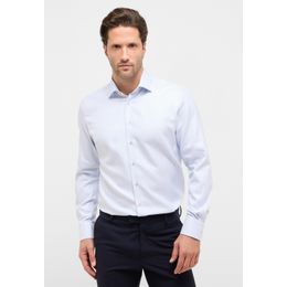 Langarmhemd Eterna "MODERN FIT", Herren, Gr. 46, Normalgr&ouml;&szlig;en, pastellblau, Twill, 100% Baumwolle, tailliert, Manschette, Hemden, EASY IRON (b&uuml;gelleicht)