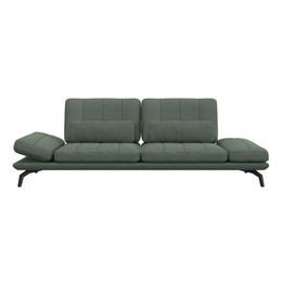 3-Sitzer FLEXLUX "Tropea Funktionssofa, Designsofa, Relaxfunktion, TV-Couch", gr&uuml;n (dusty gr&uuml;n), B:252cm H:90cm T:145cm, Sofas, mit Armteilverstellung sowie Sitztiefenverstellung, Breite 252 cm