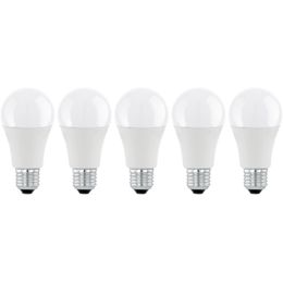 Eglo LED-Leuchtmittel "LM_LED_E27 Leuchtmittel - E27 - 5X8,5W - IP20", L:10,8cm &Oslash;:6cmwei&szlig;, Leuchtmittel, Gl&uuml;hbirne, 5er Set, L10,8 x &Oslash;6 cm