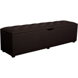 Hockerbank Home Affaire "Knobbed", grau (anthrazit), B:160cm H:42cm T:40cm, Struktur fein (100% Polyester) f&uuml;r Bett Classico, Piazza, Premium und Vega;Struktur (100% Polyester) f&uuml;r Bett Crato und Lucina;Struktur (60% Baumwolle, 40% Leinen) f&uuml;r Bett Kiss;Kunstleder f&uuml;r Bett Natura;Struktur (100% Polyester) f&uuml;r Bett Nordica, Hocker, Hockerbank mit Stauraum, Breite 120 cm und 160 cm