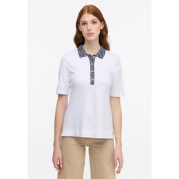 Poloshirt Eterna "REGULAR FIT", Damen, Gr. 34, wei&szlig;, Jersey, 100% Baumwolle, normal, Shirts