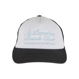 Trucker Cap PEQUS "PEQUS PEQUS A Paradise Beach Club Curved Logo Trucker Cap", Gr. onesize, schwarz, 100% Polyester, Caps