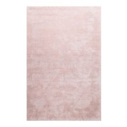 Teppich HOMIE LIVING "Pisa", rosa, B:120cm H:25mm L:170cm, Polyester, Teppiche, Teppich, Hochflor, Microfaser, uni, weich, Shaggy, Wohnzimmer, Schlafzimmer