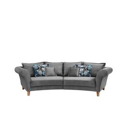Big-Sofa Home Affaire "Tassilo geschwungene Formensprache, bequem, Mega Sofa, Breite 350cm", schwarz (asche), B:350cm H:95cm T:110cm, 100% Polyester, Sofas, Big-Sofa