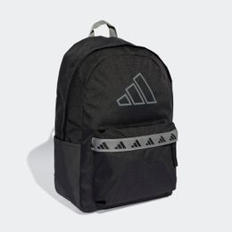 Rucksack adidas Performance "ADIDAS CLASSIC TAPE", schwarz, grau three, Rucks&auml;cke, Damen, Obermaterial: 100% Polyester, Rucksack, f&uuml;r Erwachsene, sportlich und stilvoll, mehrere F&auml;cher und Taschen