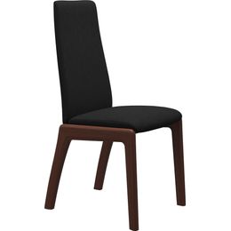 Polsterstuhl stressless "Laurel", braun (chestnut dinamica, walnuss), B:57cm H:92cm T:59cm, Microfaser DINAMICA (88% Polyester, 12% Polyurethan), St&uuml;hle, Polsterstuhl, Low Back, Gr&ouml;&szlig;e L, mit abgerundeten Beinen in Walnuss