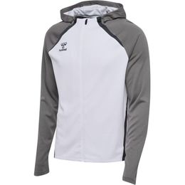 Hummel Trainingsjacke "Lead 2.0 Zip Hoodie" in Wei&szlig; | Gr.: XL