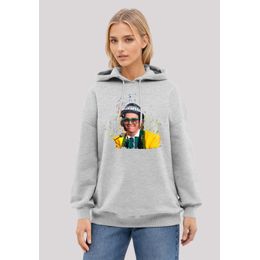 Kapuzenpullover F4NT4STIC "TV Times Elton John At The Piano 1977", Damen, Gr. XS, grau melange, Obermaterial: 80% Baumwolle, 20% Polyester, oversize, Pullover Kapuzenpullover, Premium Qualit&auml;t