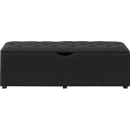 Hockerbank Home Affaire "Knobbed", grau (anthrazit), B:160cm H:42cm T:40cm, Struktur fein (100% Polyester) f&uuml;r Bett Classico, Piazza, Premium und Vega;Struktur (100% Polyester) f&uuml;r Bett Crato und Lucina;Struktur (60% Baumwolle, 40% Leinen) f&uuml;r Bett Kiss;Kunstleder f&uuml;r Bett Natura;Struktur (100% Polyester) f&uuml;r Bett Nordica, Hocker, Hockerbank mit Stauraum, Breite 120 cm und 160 cm