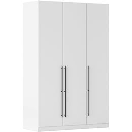 Kleiderschrank Rauch "Dreht&uuml;renschrank Schrank Garderobe W&auml;scheschrank Schlafzimmer AVOLA", wei&szlig; (alpinwei&szlig;), B:136cm H:197cm T:54cm, Holzwerkstoff, Schr&auml;nke, Kleiderschrank, mit hochwertigen Stangengriffen in Schwarz aus Metall MADE IN GERMANY, Topseller