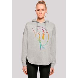 Kapuzenpullover F4NT4STIC "Buzz Lightyear Blended Stare", Damen, Gr. XS, grau, Obermaterial: 100% Baumwolle, oversize, Pullover Kapuzenpullover, Premium Qualit&auml;t