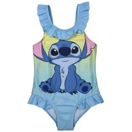 Lilo and Stitch Disney Lilo & Stitch Badeanzug mit R&uuml;schen Schwimmanzug Einteiler in blau | Gr.: 110/116