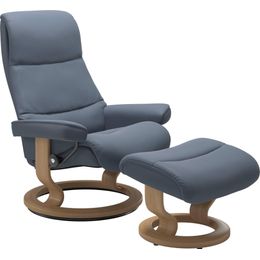 Relaxsessel stressless "View", blau (sparrow blau paloma), B:82cm H:108cm T:81cm, Leder BATICK: BATICK ist ein leicht korrigiertes, durchgef&auml;rbtes und genarbtes M&ouml;belleder, bei dem die meisten Unebenheiten und Spuren in der Regel entfernt wurden.;Leder PALOMA: PALOMA ist ein durchgef&auml;rbtes Semianilin-M&ouml;belleder mit nat&uuml;rlicher Narbung.;ROHLEDER Stoff Q2 FARON: Ein fester zuverl&auml;ssiger Boucl&eacute; mit e