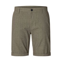 Selected Shorts 'SLHLuton' Herren Gr&ouml;&szlig;e 34 oliv / wei&szlig;