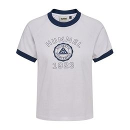 Hummel T-Shirt Hmlpulse Damen in WHITE/BLUE | Gr.: XS