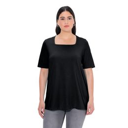 Ulla Popken Shirt in schwarz | Gr.: 58-60