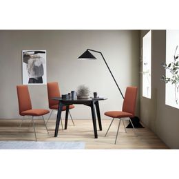 Polsterstuhl stressless "Laurel", braun (copper paloma, schwarz matt), B:57cm H:105cm T:60cm, Leder PALOMA: PALOMA ist ein durchgef&auml;rbtes Semianilin-M&ouml;belleder mit nat&uuml;rlicher Narbung., St&uuml;hle, Polsterstuhl, High Back, Gr&ouml;&szlig;e L, mit Beinen aus Stahl in Schwarz matt