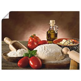 Wandbild Artland "Teig f&uuml;r Pizza", beige (farbe bild(er): naturfarben), B:40cm H:30cm, Bilder, als Alubild, Leinwandbild, Poster in verschied. Gr&ouml;&szlig;en