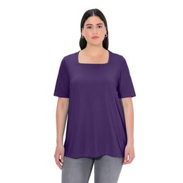 Ulla Popken Shirt in tiefes violett | Gr.: 58-60