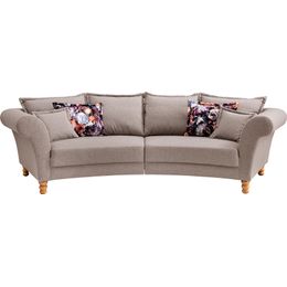 Big-Sofa Home Affaire "Tassilo geschwungene Formensprache, bequem, Mega Sofa, Breite 350cm", grau (taupe), B:350cm H:95cm T:110cm, 100% Polyester, Sofas, Big-Sofa