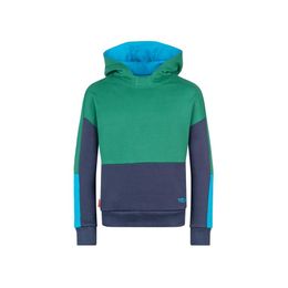 Trollkids Hoodie Rondane in jungle green | Gr.: 152