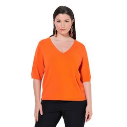Ulla Popken Pullover in hellorange | Gr.: 42-44