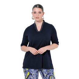 Ulla Popken Shirt in dunkles marine | Gr.: 50-52