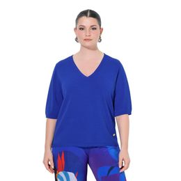 Ulla Popken Pullover in kobaltblau | Gr.: 50-52
