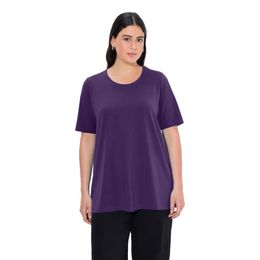 Ulla Popken Shirt in tiefes violett | Gr.: 58-60