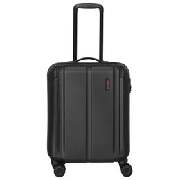 Hartschalen-Trolley Travelite "OTTO x Travelite CITY Limited Edition", Gr. B/H/T: 40cm x 55cm x 20cm 40 l, schwarz (schwarz, rot), ABS, kontrastfarbene Details, Koffer, Reisegep&auml;ck Koffer Limited Edition