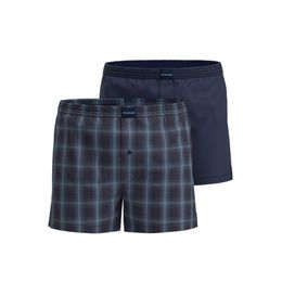 Tom Tailor Boxershort 2Er Pack Dakota in blau-dunkel-Karo | Gr.: 5
