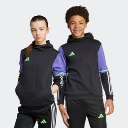 Kapuzensweatshirt adidas Performance "F50 SWEAT KINDER", M&auml;dchen, Gr. 176, schwarz, lila rush, Obermaterial: 70% Baumwolle, 30% Polyester, normal, Rundhals, angesetztes B&uuml;ndchen, Sweatshirts