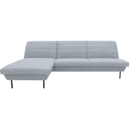 Ecksofa "LOOKS IX L-Form", blau (aqua), B:274cm H:92cm T:168cm, 100% Polyester, LOOKS by Wolfgang Joop, Sofas, Ecksofa, Quersteppung, ohne Armlehnen