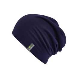 Beanie Chillouts "Acapulco Hat", Herren, lila (schwarz lila), Baumwollmischung, unifarben, M&uuml;tzen Beanie, Leichte Slouch-M&uuml;tze mit urbanem Look