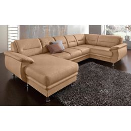 Sit & More Wohnlandschaft SIT & MORE "Mailand U-Form, B: 312 cm", braun (caf&eacute;), B:312cm H:85cm T:179cm, Sofas, Wohnlandschaft