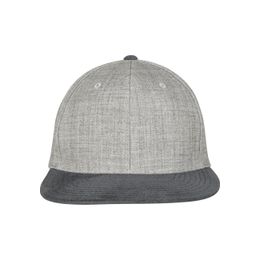 Flexfit Flex Cap "Flexfit Snapback Melange Velour Snapback"grau, grau, unifarben, 68% Polyester, 28% Viskose, 4% Elasthan, Caps