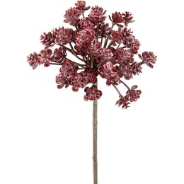 Kunstblume I.GE.A. "Dill", rot, B:14cm H:55cm L:14cm, Obermaterial: 100% Kunststoff, Kunstpflanzen, Metallic-Distelzweig, Kunstzweige, 3er Set