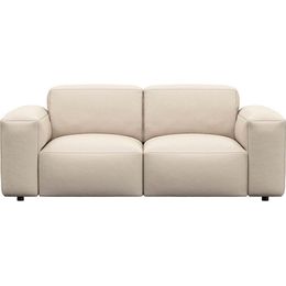 2-Sitzer FLEXLUX "Lucera Sofa, super bequem durch hochwertigen Sitzaufbau mit Kaltschaum", wei&szlig; (warm wei&szlig;), B:187cm H:73cm T:102cm, 100% Echteder, Sofas, Designsofa, modern & anschmiegsam