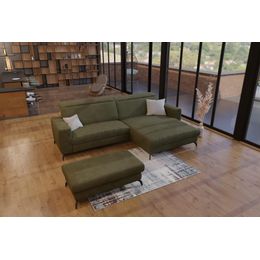 Sit & More Ecksofa SIT & MORE "Bolero L-Form", gr&uuml;n (olive), B:290cm H:88cm T:178cm, 95%Polyester 5%Polyamid, Sofas, Ecksofa